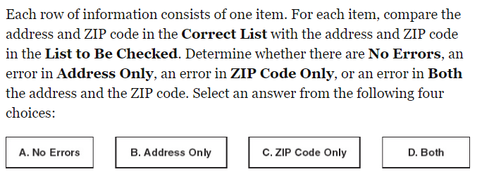Postal 473 Practice Test (#3) - Address Checking - http://www ...